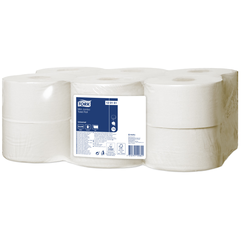 Tork 120161 Mini Jumbo Toalettrull - Tørkepapir jumborull mini - NOWAS AS